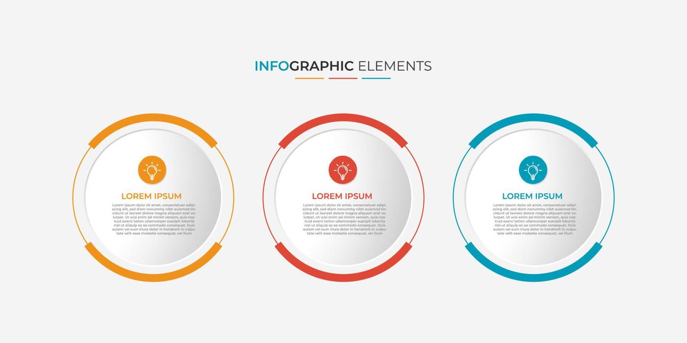 Infographic 3 Elements Vector Art, Icons, and Graphics for Free Download