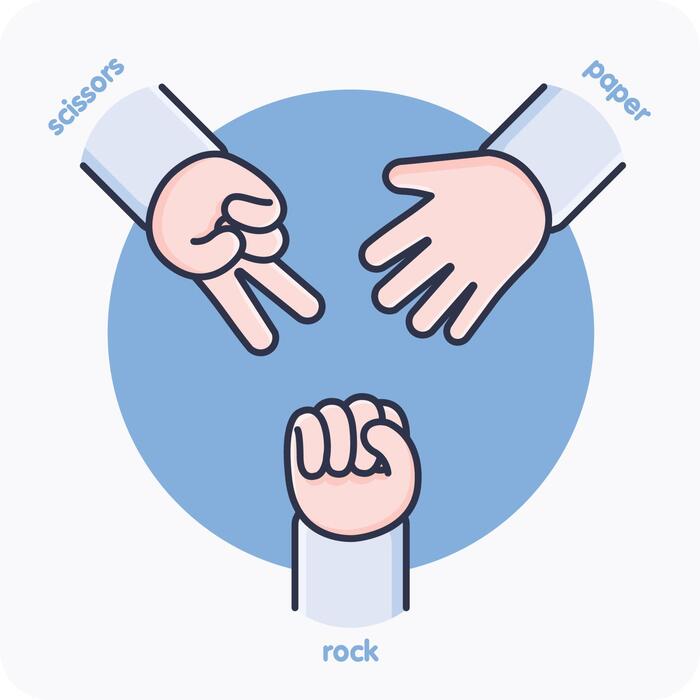 Rock Paper Scissors Game Vector Art, Icons, and Graphics for Free Download