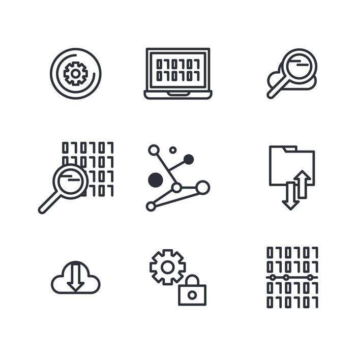 Data Icon Set Vector Art, Icons, and Graphics for Free Download
