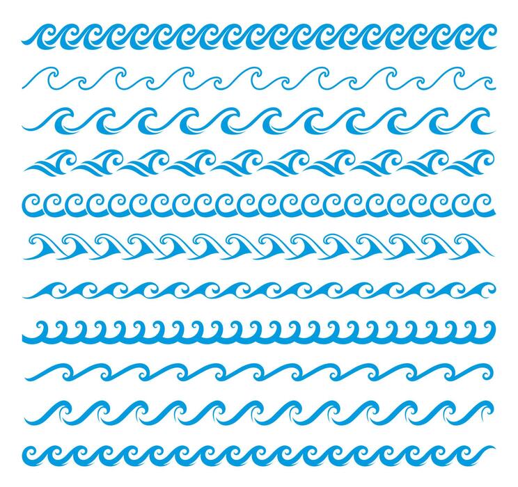 Ocean Waves Border Vector Art, Icons, and Graphics for Free Download