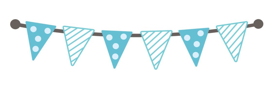 Pastel Pennant Banner Clip Art