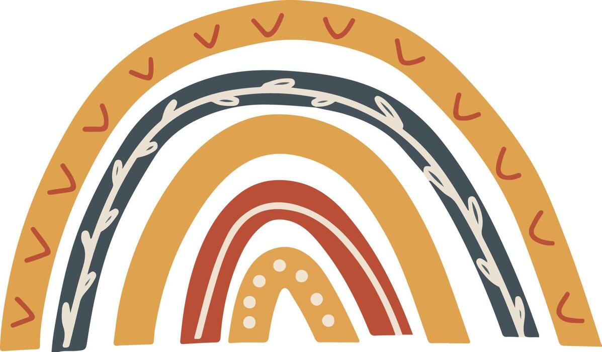 Boho Rainbow Vector Art, Icons, and Graphics for Free Download