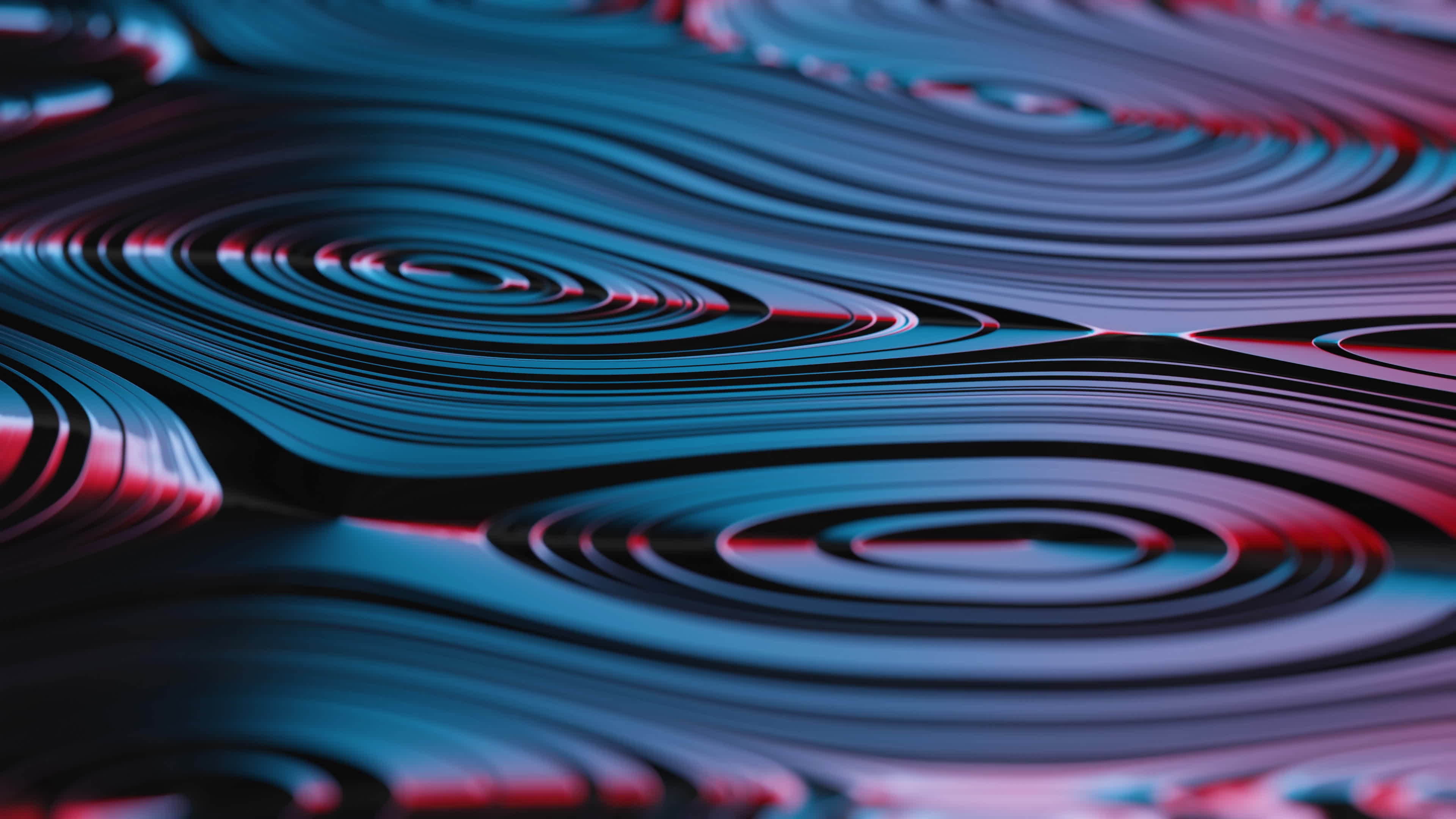 Abstract Blue Red Liquid Smooth Flow Wave Background 3d Rendering