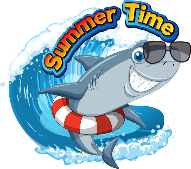 Summer Shark Vector Art, Icons, and Graphics for Free Download