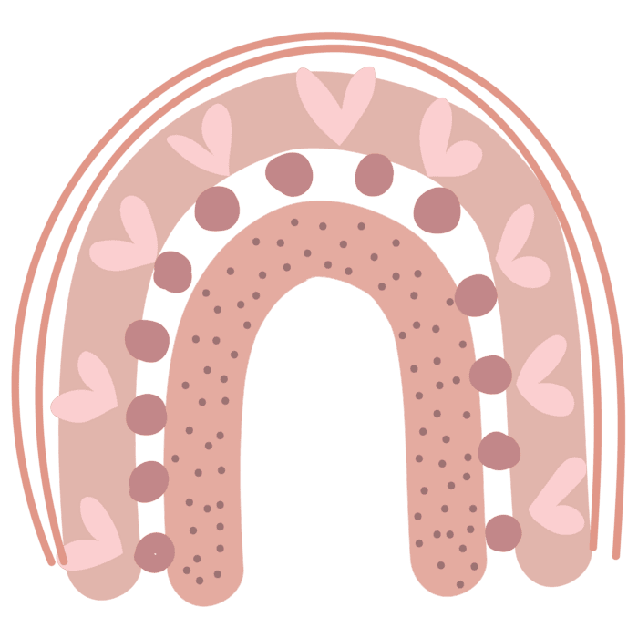 Pink Boho Rainbow PNGs for Free Download