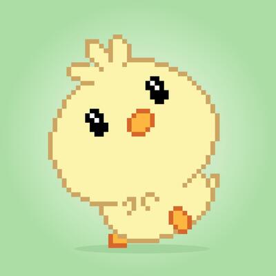 Pixel Chicken Vector Art, Icons, and Graphics for Free Download