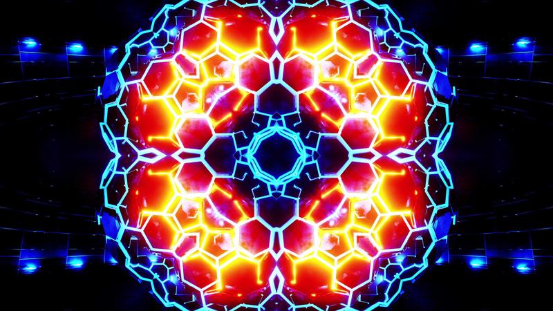 Rotating nuclear reactor core. Kaleidoscope VJ loop. 12897127 Stock Video at Vecteezy