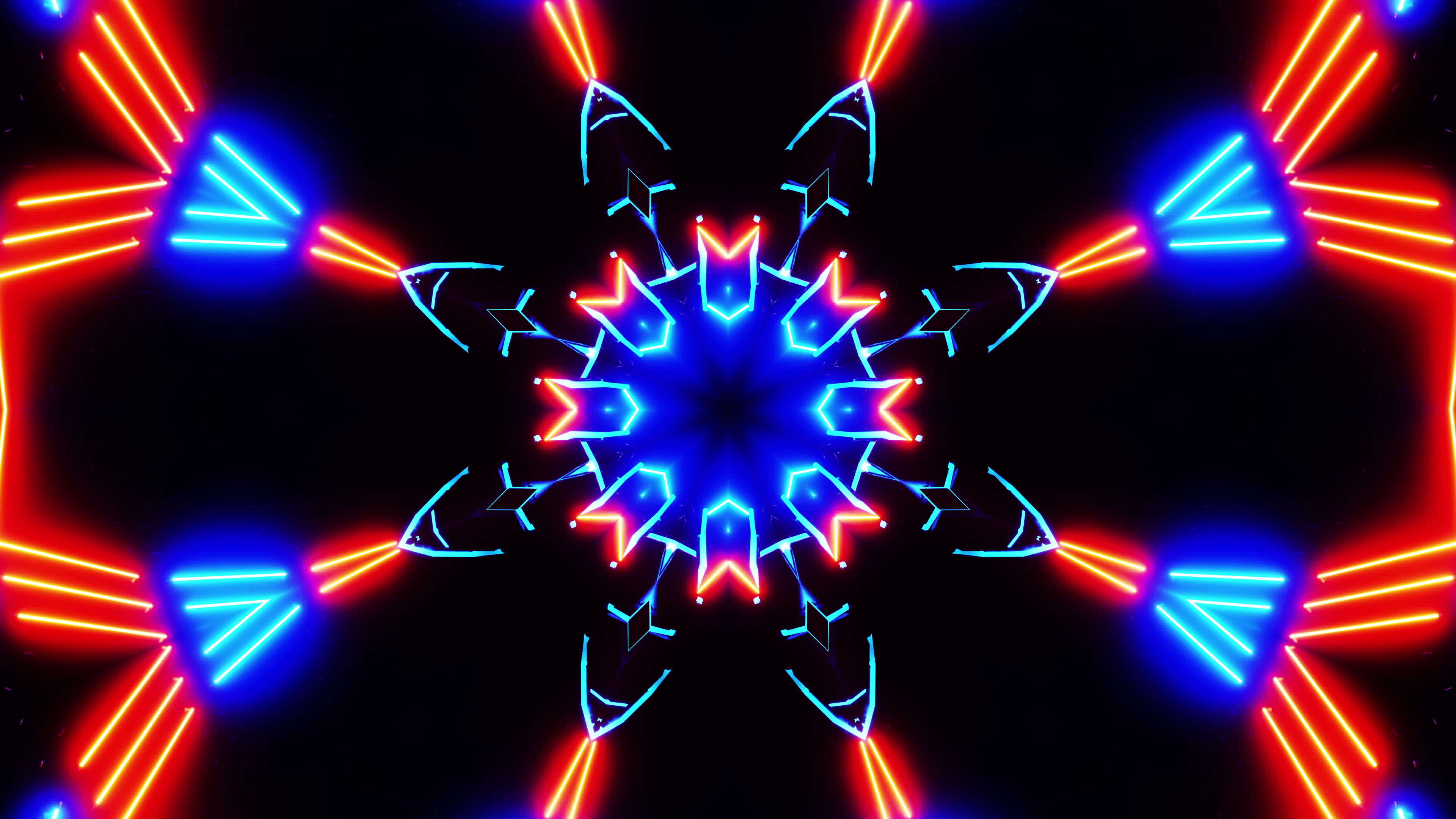 Rotating nuclear reactor core. Kaleidoscope VJ loop. 12897143 Stock Video at Vecteezy