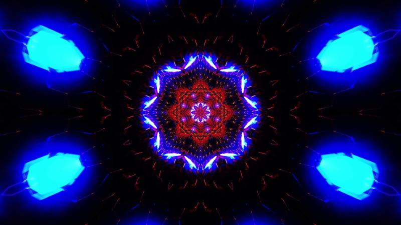 Flying through a tunnel with waves and neon light. Kaleidoscope VJ loop. 12897158 Stock Video at ...