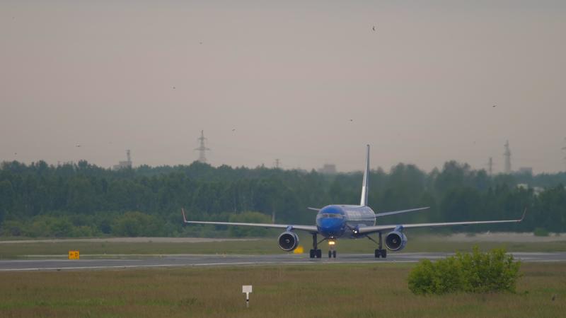 NOVOSIBIRSK, RUSSIAN FEDERATION JUNE 10, 2020 - AviaStar TU Tupolev TU 204 100C airfreighter RA ...
