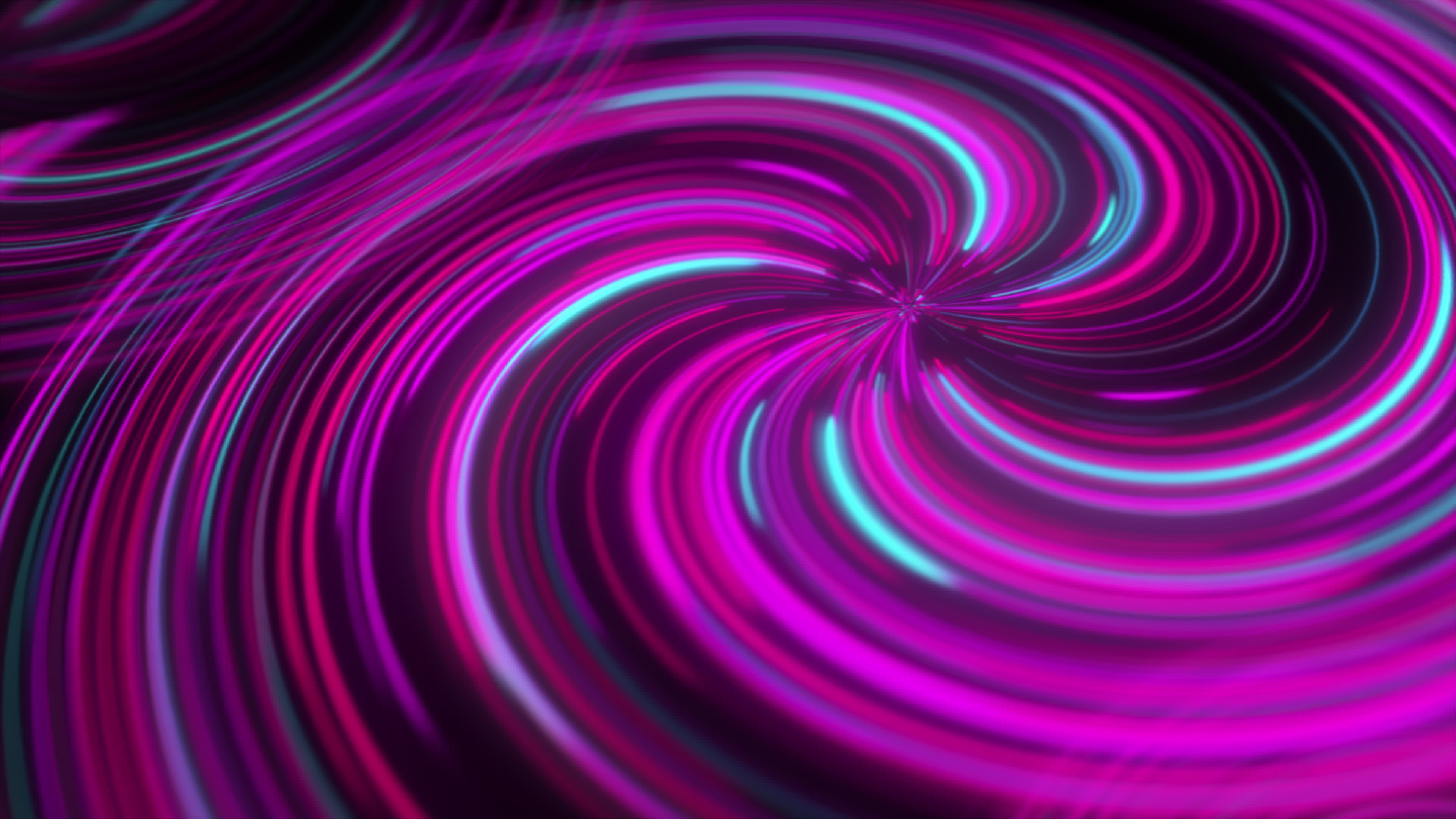 Twirl Neon Light Abstract Background Futuristic Curve Shiny Motion