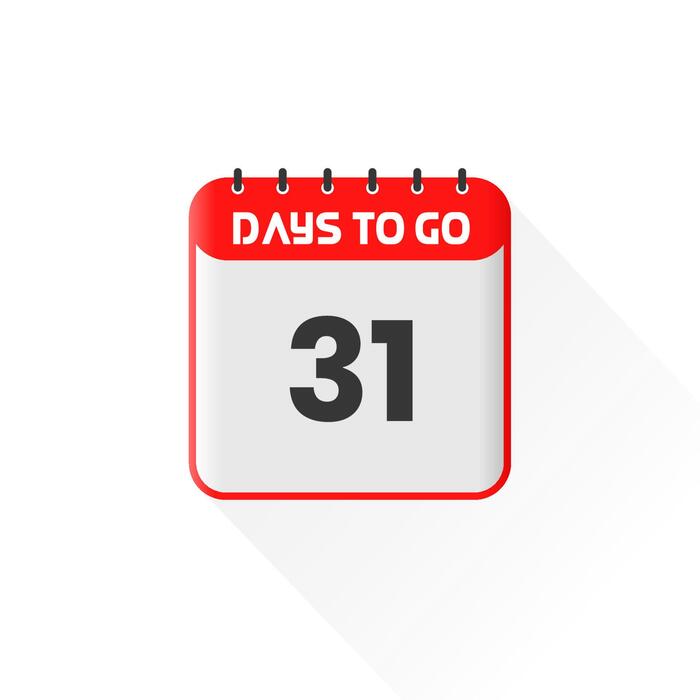 31 Days To Go Vector Art, Icons, and Graphics for Free Download