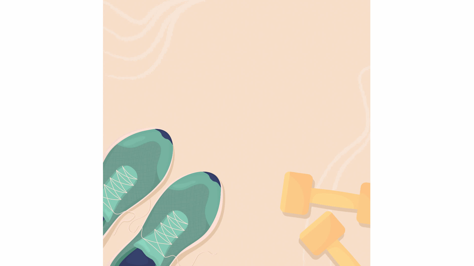 Animated At Home Fitness Background Dumbbell Workouts Full Body Training Looped Flat Color Hd