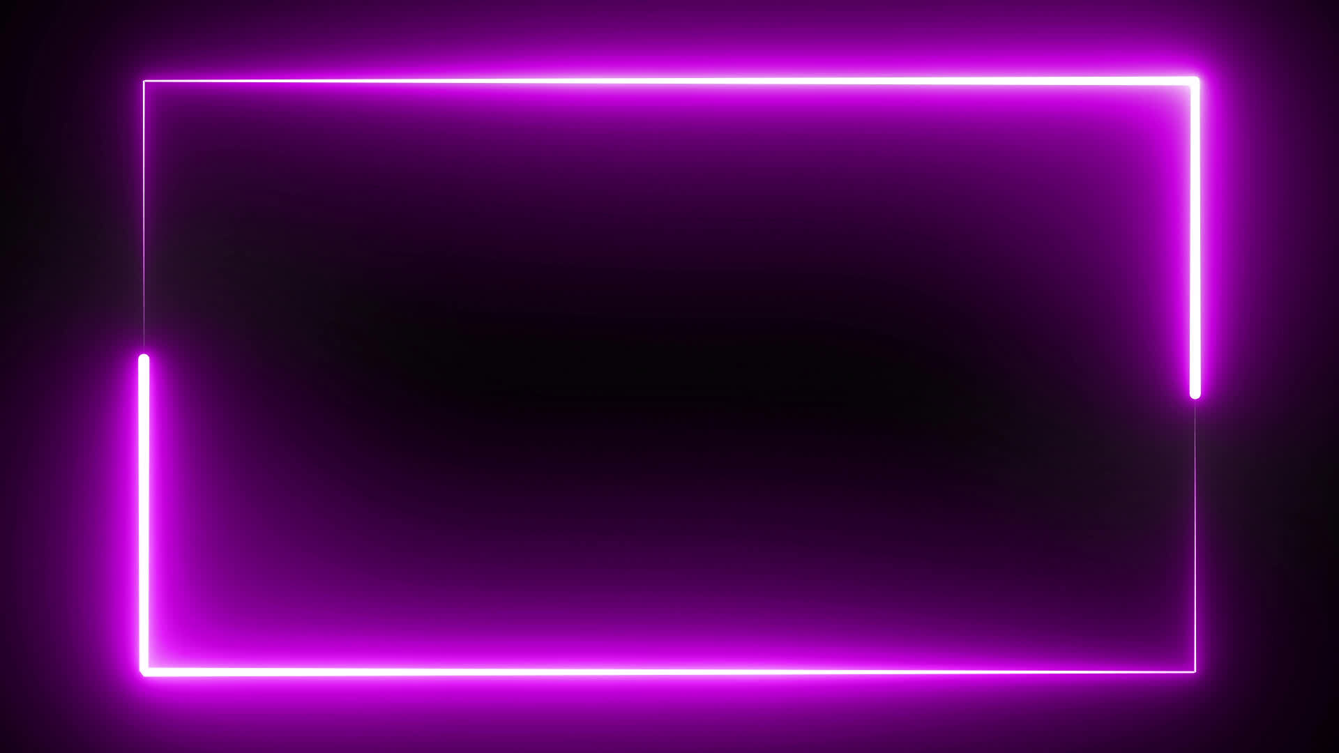 Square Flowing Purple Neon Light Frame On Black Background 12963479 Stock Video At Vecteezy