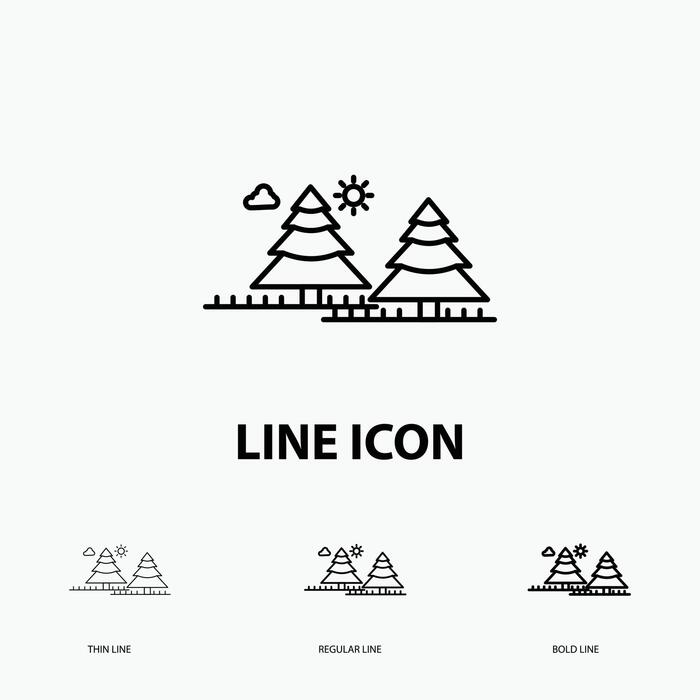 Pine Tree Line Vector Art, Icons, and Graphics for Free Download