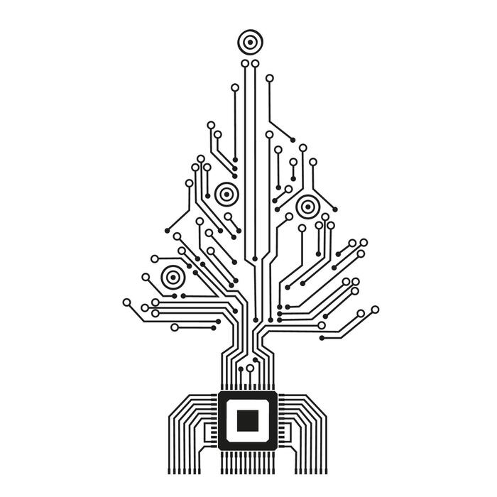 Circuit Tree Vector Art, Icons, and Graphics for Free Download