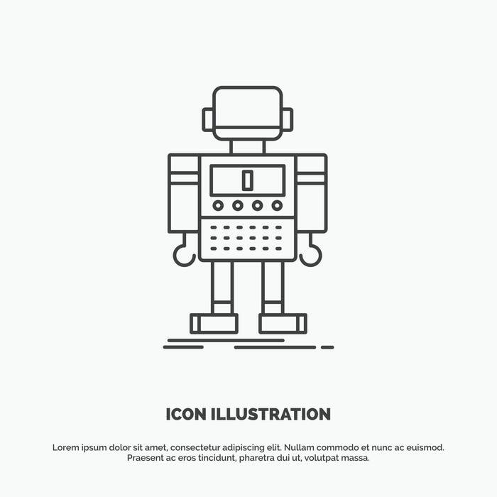 Robot Line Drawing Vector Art, Icons, and Graphics for Free Download