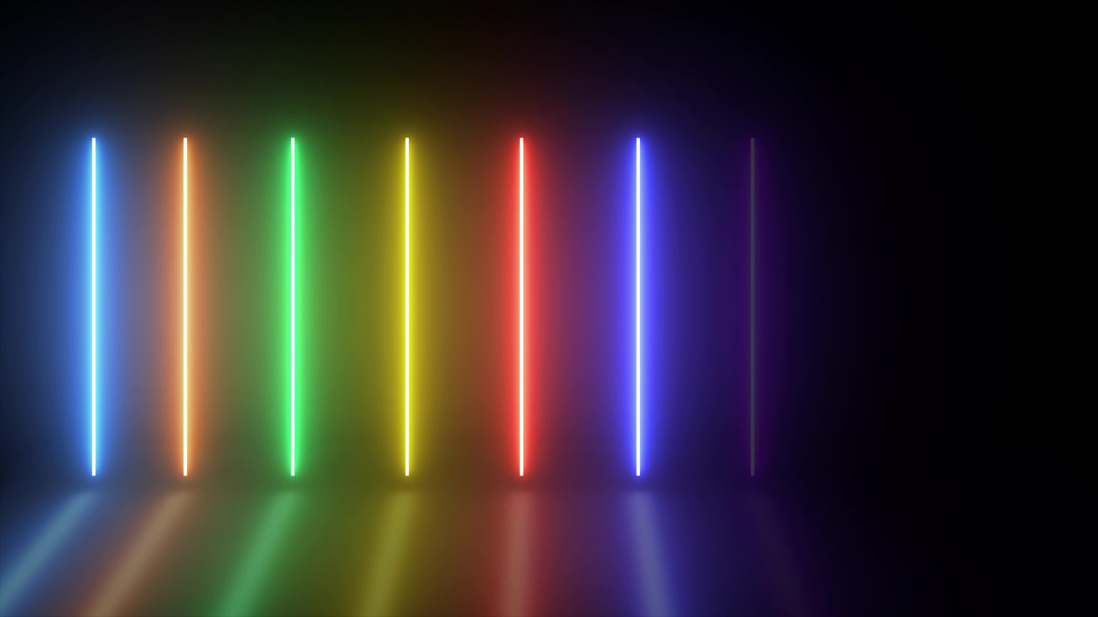 Glowing Neon Line Moving, Neon Sticks Moving On Black Bg, Neon Glowing ... Glowing Neon Line Moving, Neon Sticks Moving On Black Bg, Neon Glowing ...