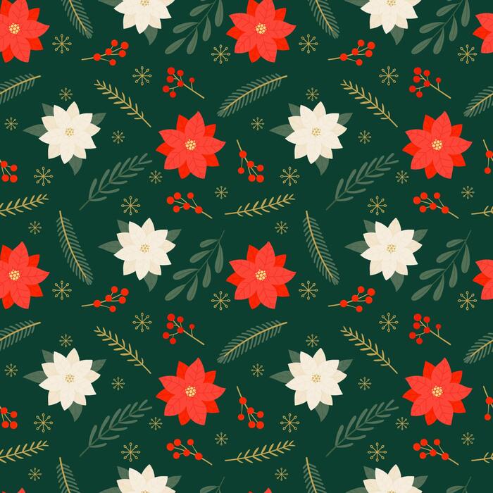 Christmas Flower Background Vector Art, Icons, and Graphics for Free ...