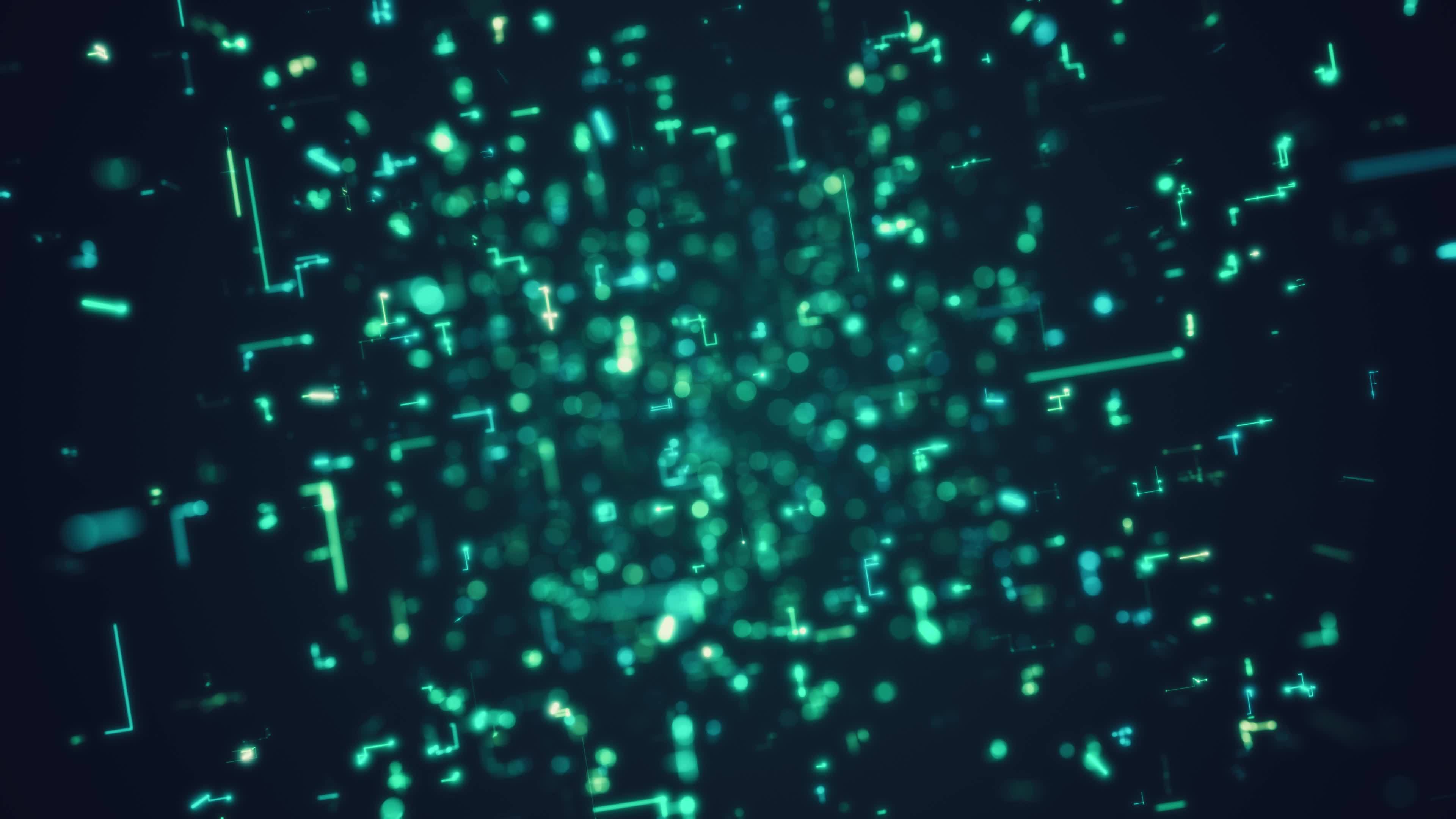 Abstract technology big data background concept. Transfer and storage ...