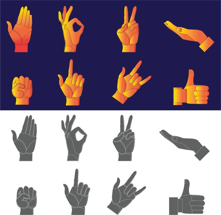 British Sign Language Vector Art, Icons, and Graphics for Free Download