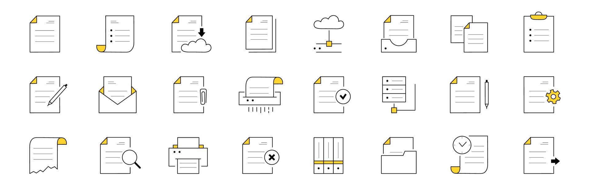 Document Icon Set Vector Art, Icons, and Graphics for Free Download
