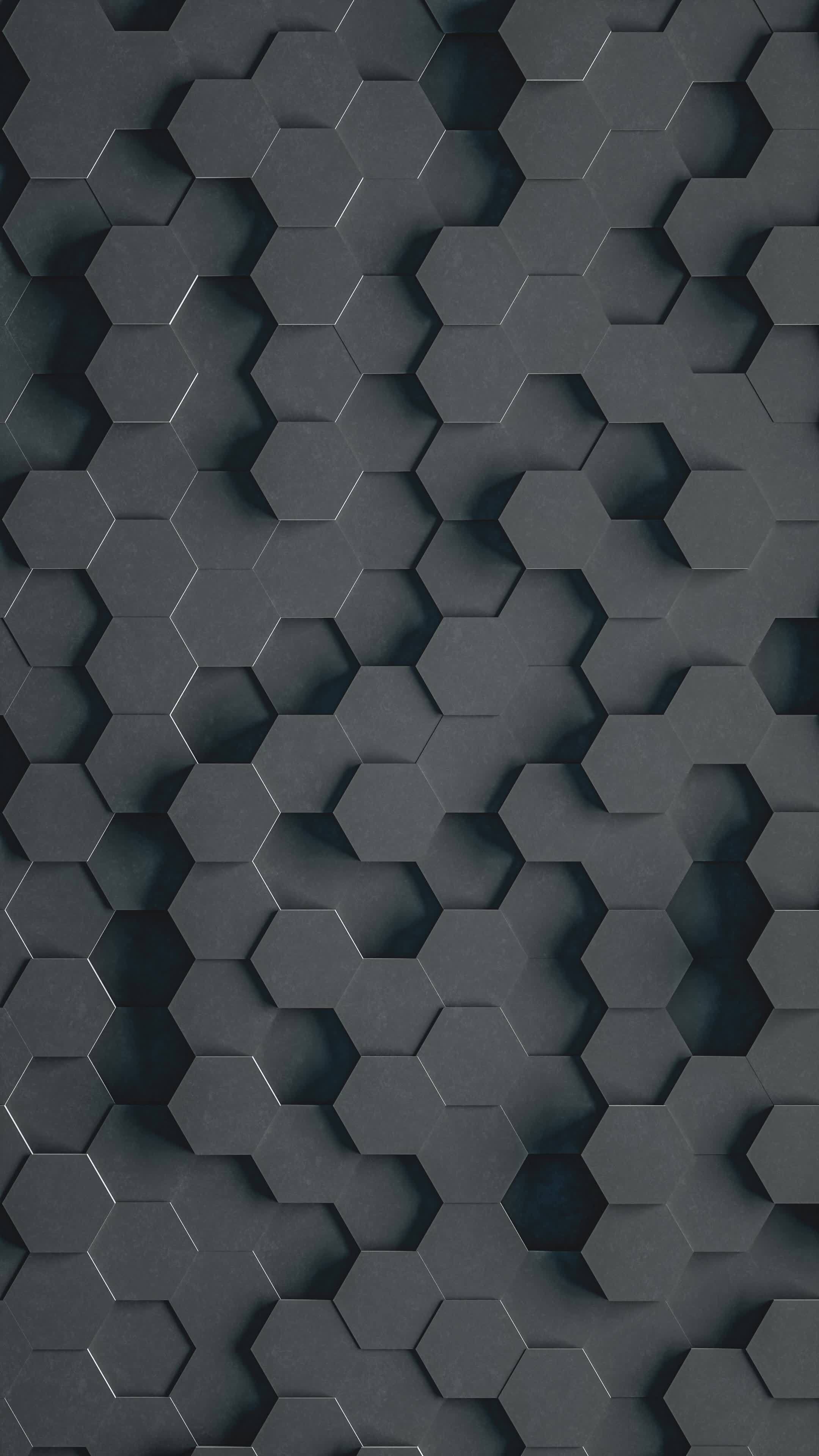 Black geometric hexagonal abstract background. 3D render animation, infinite loop 13224026 Stock ...