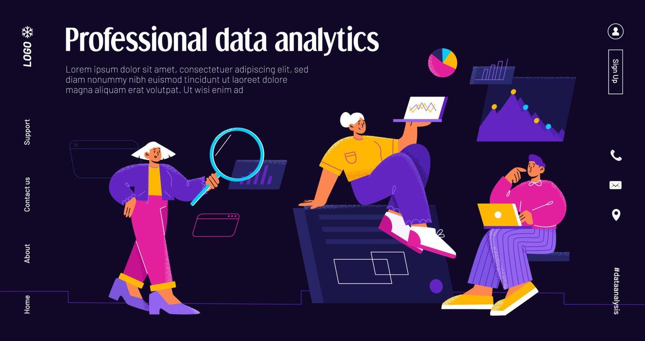 Data Analysis Banner Vector Art Icons And Graphics For Free Download