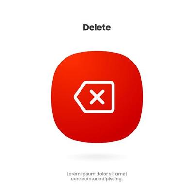 Delete Button Vector Art, Icons, and Graphics for Free Download