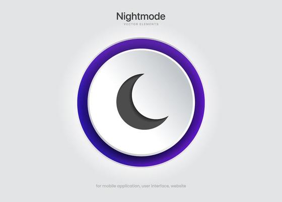 Dark Mode Button Vector Art Icons And Graphics For Free Download