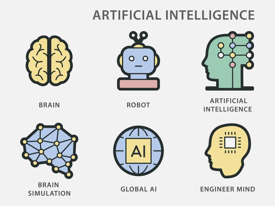 Artificial Intelligence Infographic Vector Art, Icons, and Graphics for ...