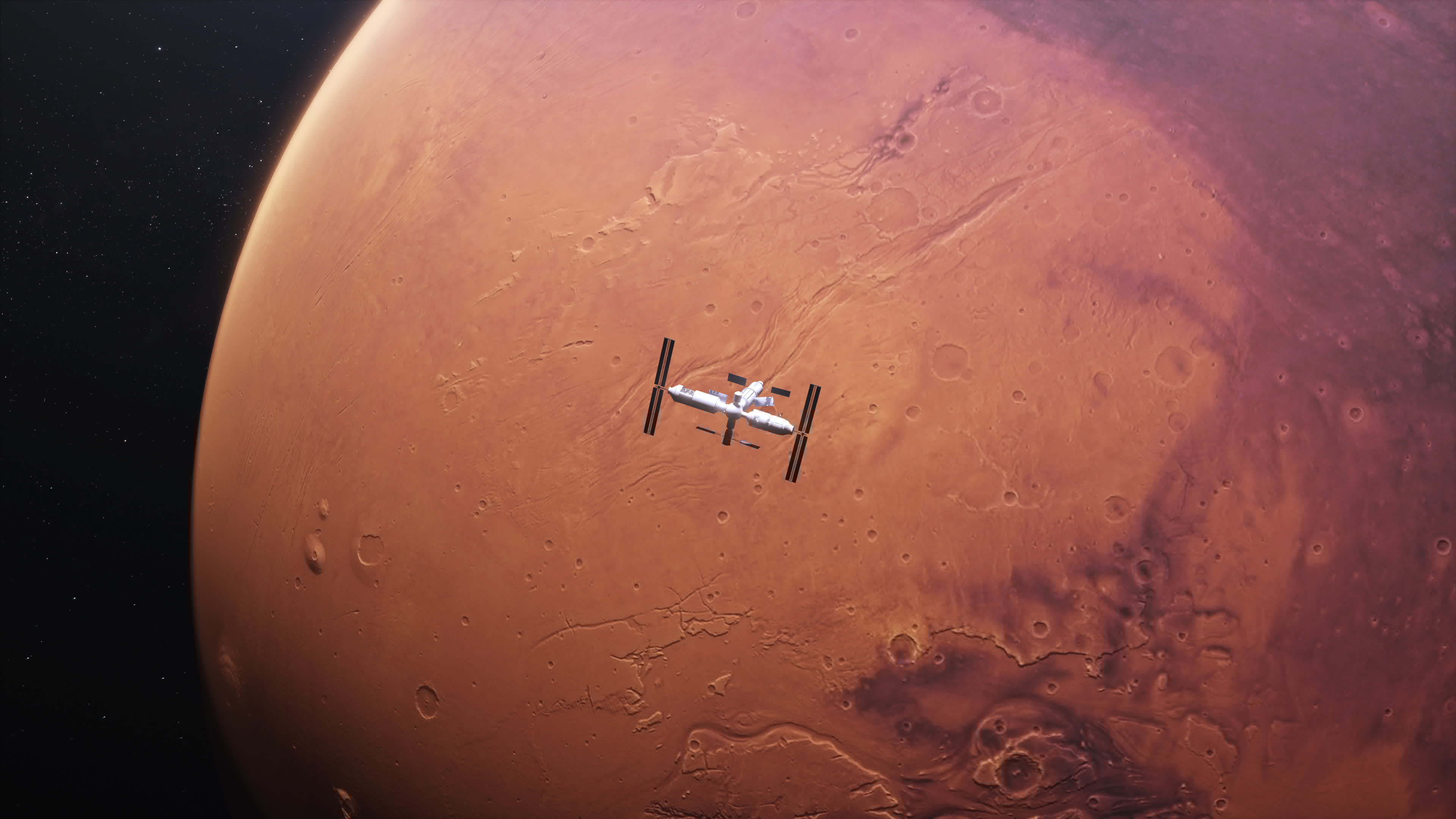 Telescope view of the planet Mars taken from space . Satellite ... Telescope view of the planet Mars taken from space . Satellite ...