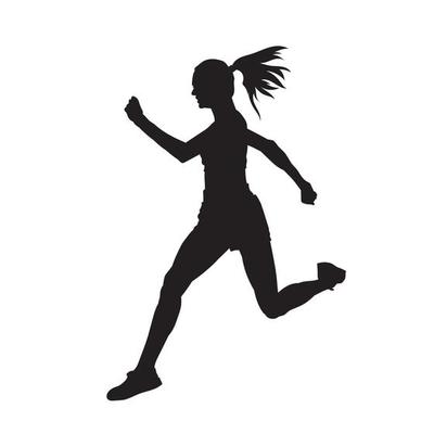 Woman Running Silhouette Vector Art, Icons, and Graphics for Free Download