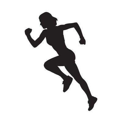 Woman Running Silhouette Vector Art, Icons, and Graphics for Free Download
