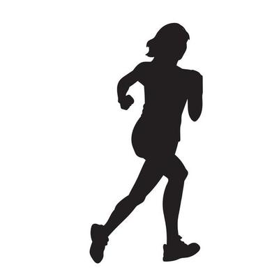 Woman Running Silhouette Vector Art, Icons, and Graphics for Free Download