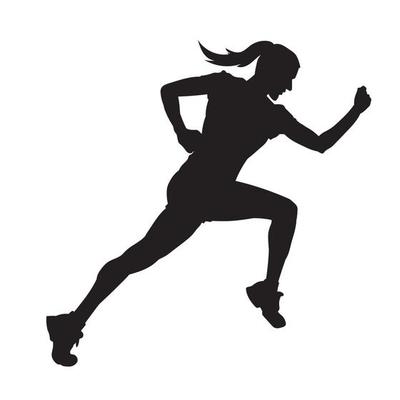Woman Running Silhouette Vector Art, Icons, and Graphics for Free Download
