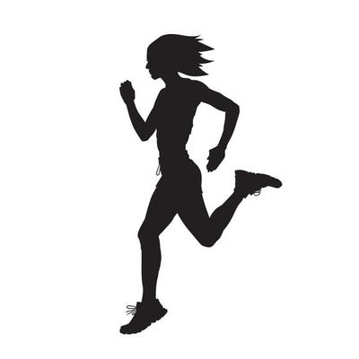 Woman Running Silhouette Vector Art, Icons, and Graphics for Free Download