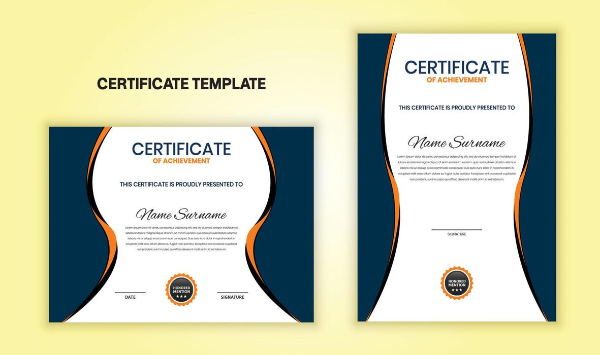 Computer Certificate Template Vector Art, Icons, and Graphics for Free ...