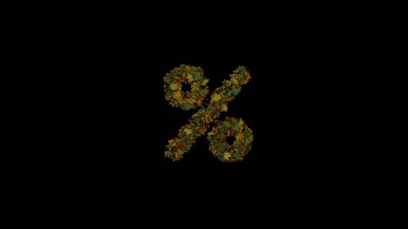 Animated Autumn Leaves Text Typeface Forming And Blown Away Percent 13331533 Stock Video At Vecteezy