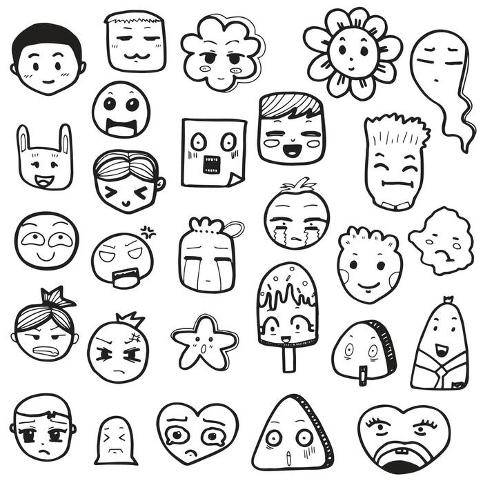 Emoji Doodle Vector Art, Icons, and Graphics for Free Download