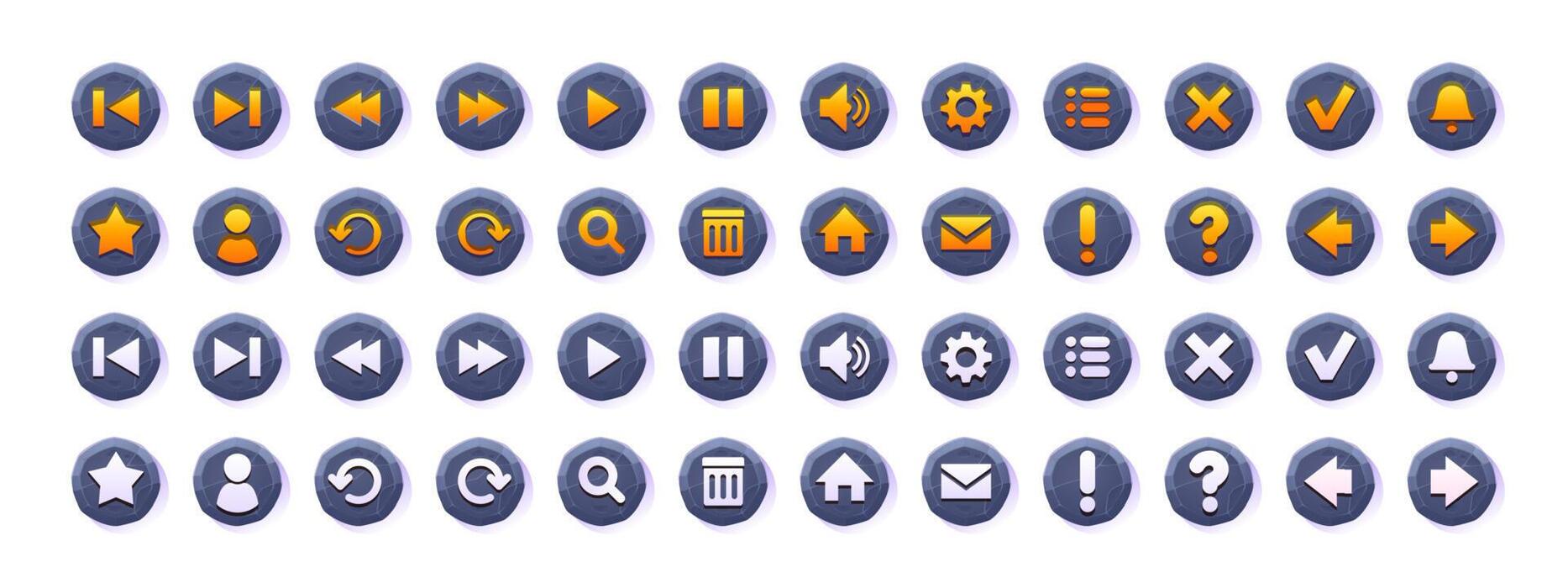 Pixel Game Buttons Vector Art, Icons, and Graphics for Free Download