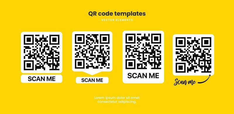 Qr Code Template Vector Art, Icons, and Graphics for Free Download