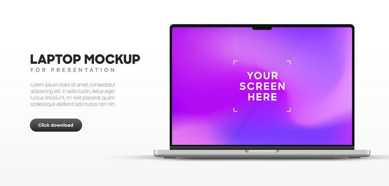 Laptop Mockup Vector Art, Icons, and Graphics for Free Download
