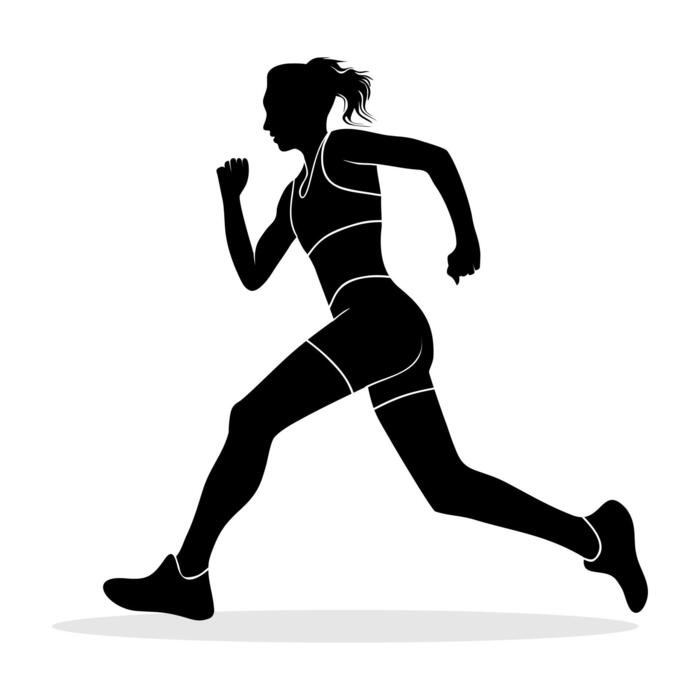 Woman Running Silhouette Vector Art, Icons, and Graphics for Free Download