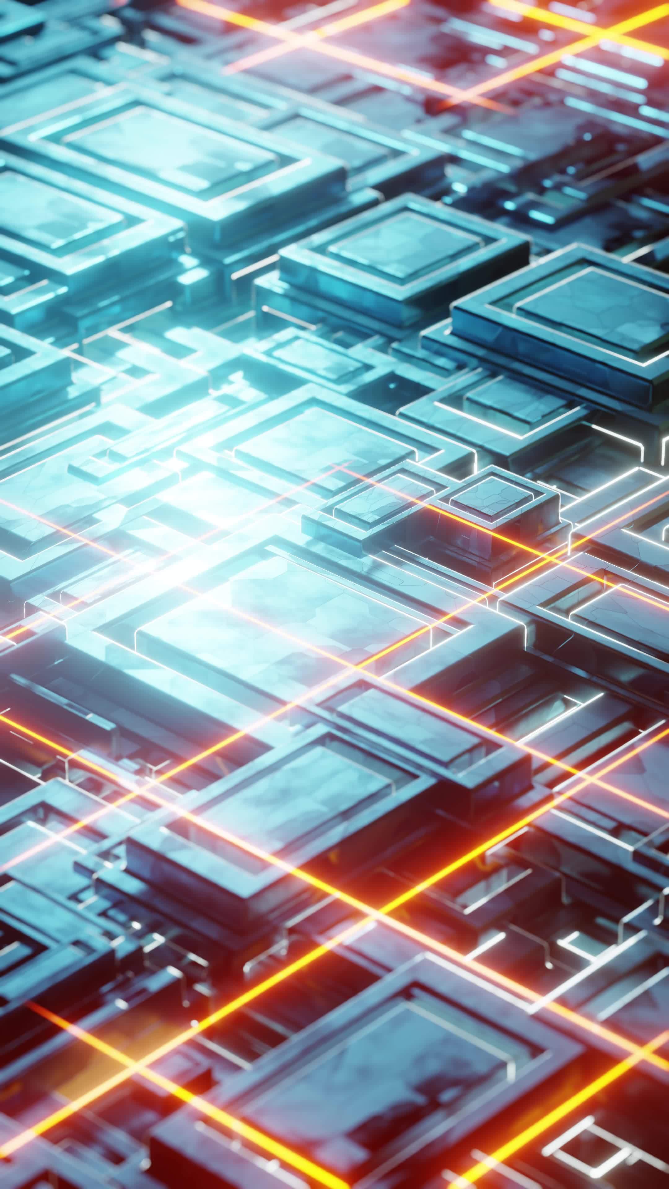 4K vertical animation. Abstract background with glowing flowing lights ...