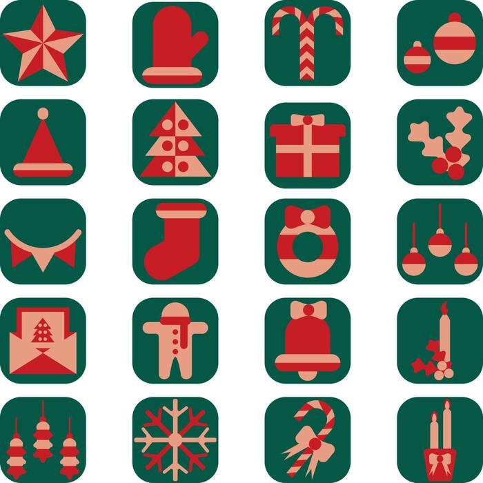 Simple Christmas Icons Vector Art, Icons, and Graphics for Free Download