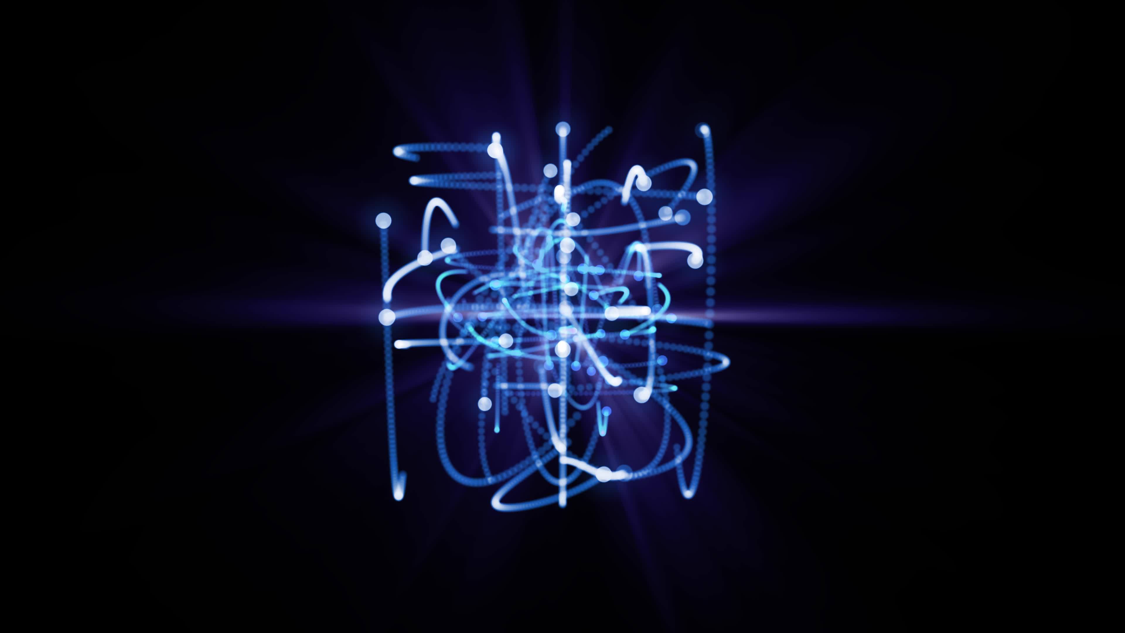 A Microscopic Atomic Particle System Loop 13768321 Stock Video At Vecteezy