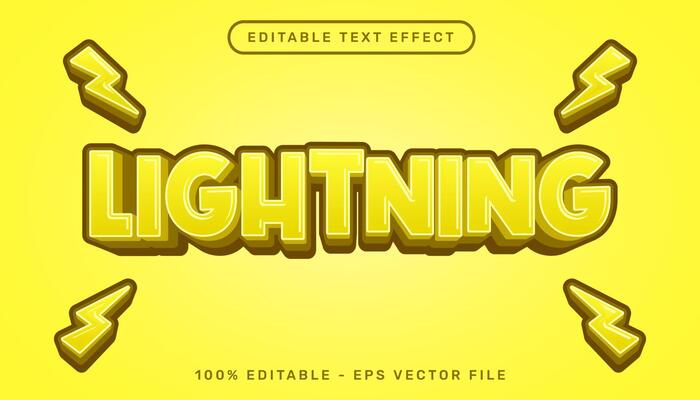 Lightning Text Effect Vector Art, Icons, and Graphics for Free Download
