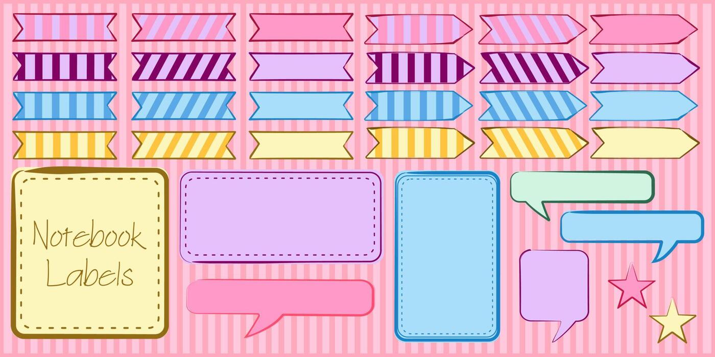 Notebook Label Vector Art, Icons, and Graphics for Free Download