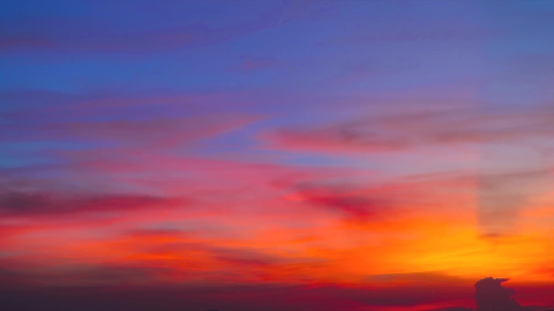 Sunset Orange Blue